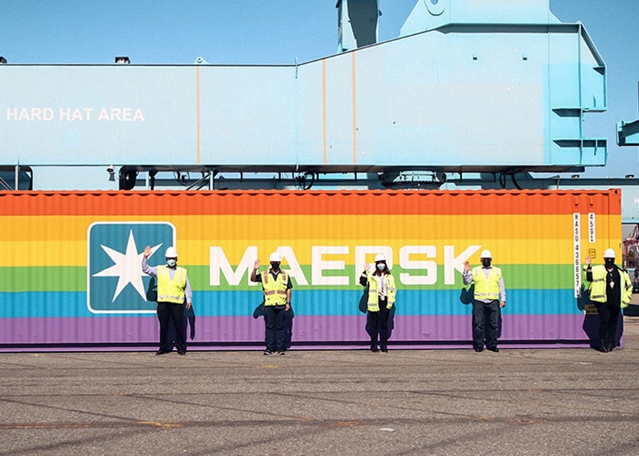 Maersk’s Rainbow Containers begin their Worldwide Journey