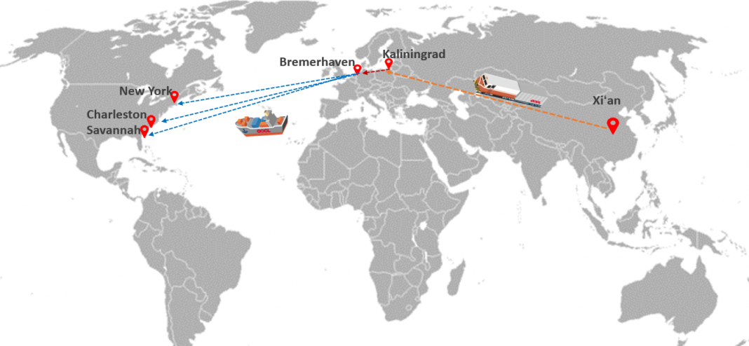 OOCL launch Rail-Sea Service from China to US East Coast