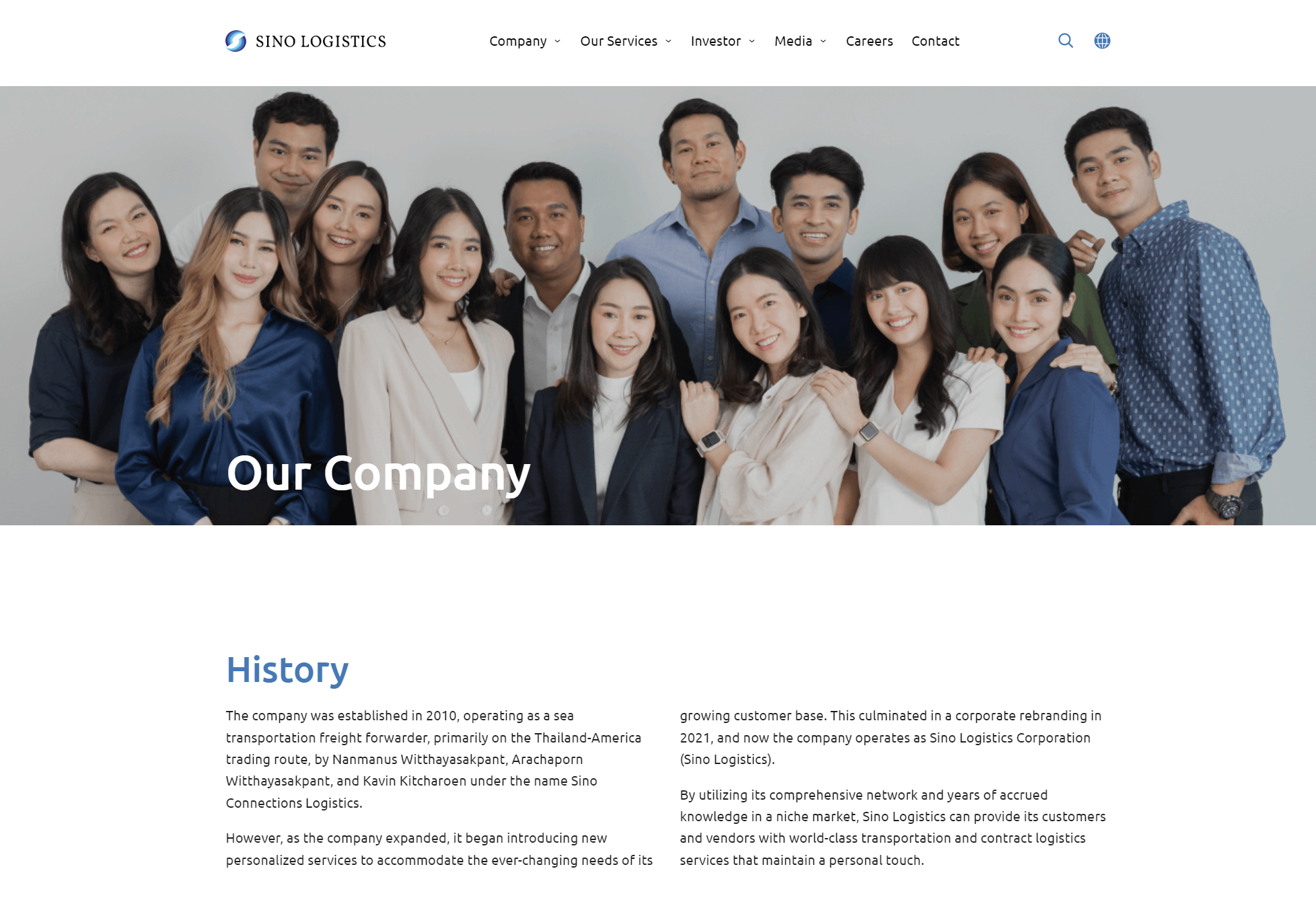Sino Logistics Corporation Launches Modern Website to Fuel Expansion ...