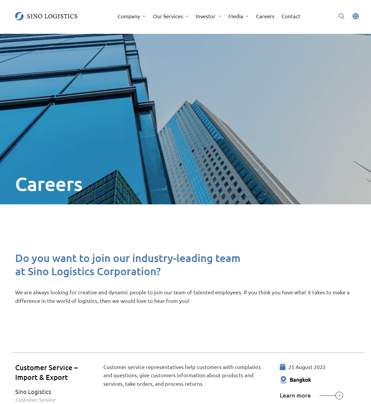 Sino Logistics Corporation Launches Modern Website to Fuel Expansion ...