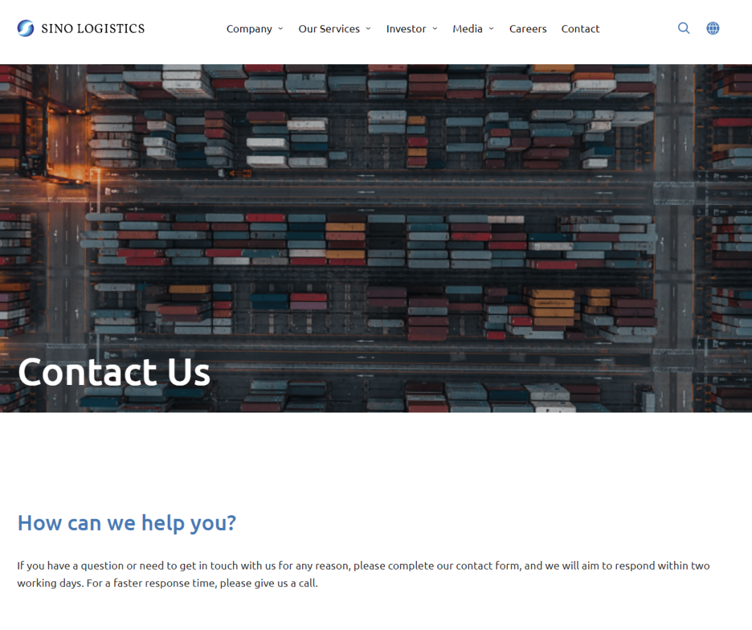 Sino Logistics Corporation Launches Modern Website to Fuel Expansion ...