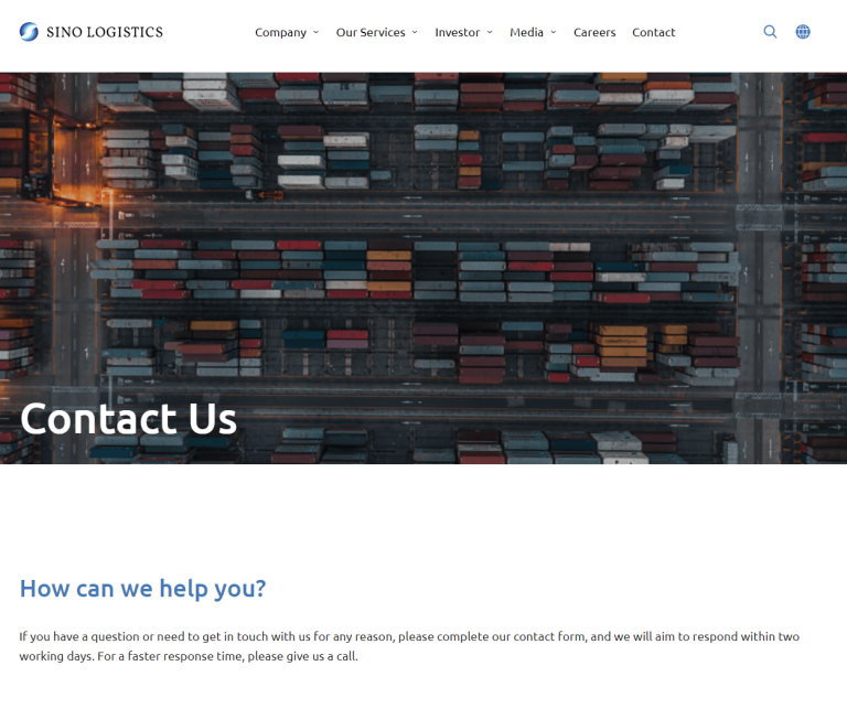 Sino Logistics Corporation Launches Modern Website to Fuel Expansion ...
