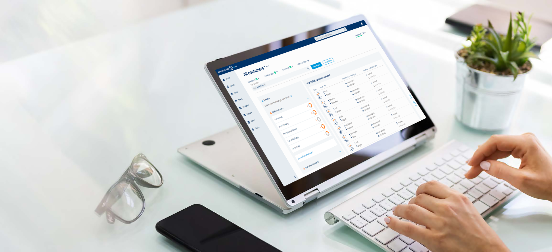 Real-time container tracking via myKN by Kuehne+Nagel
