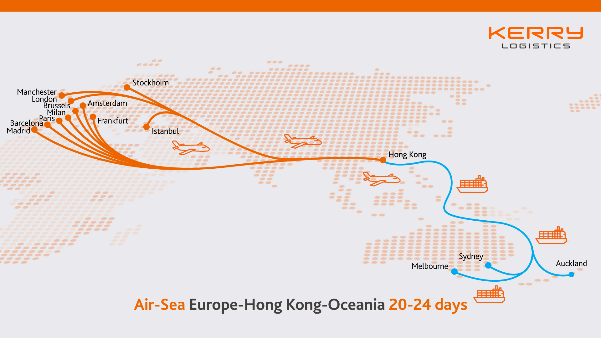 Kerry Logistics Network เปิดตัวโซลูชัน Air-Sea เส้นทางยุโรป-โอเชียเนีย ...