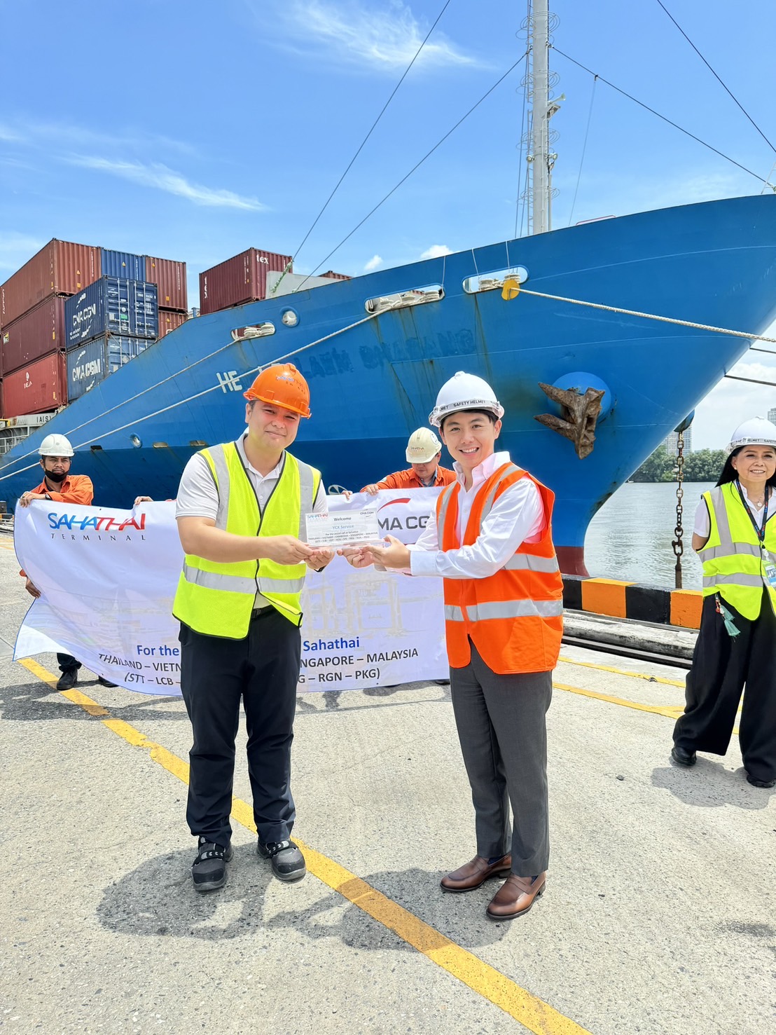 Sahathai Terminal ต้อนรับเรือขนส่งสินค้าเที่ยวแรกในบริการ YCX ใหม่ของ ...
