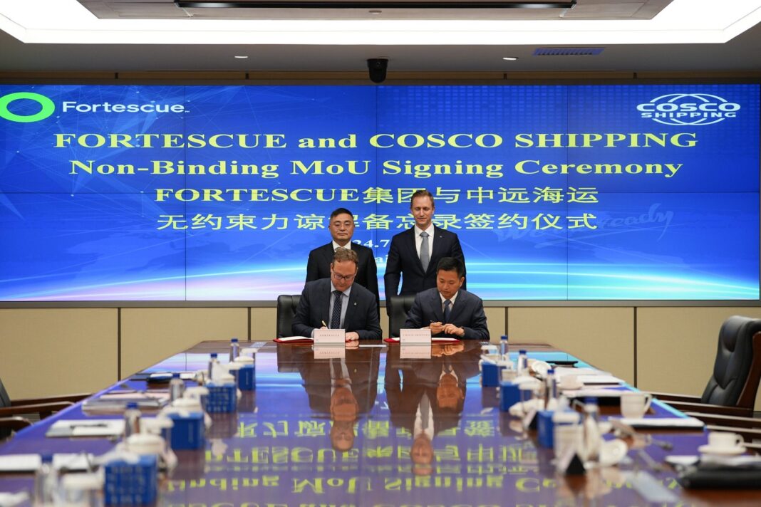 COSCO SHIPPING Partners with Fortescue to Promote Green Development of ...