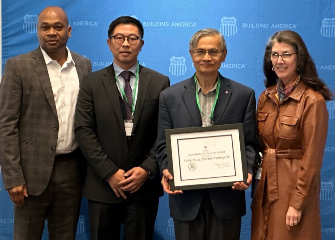 Yang Ming Marine Transport Corporation Receives Union Pacific Railroad's 2024 Sustainability ...