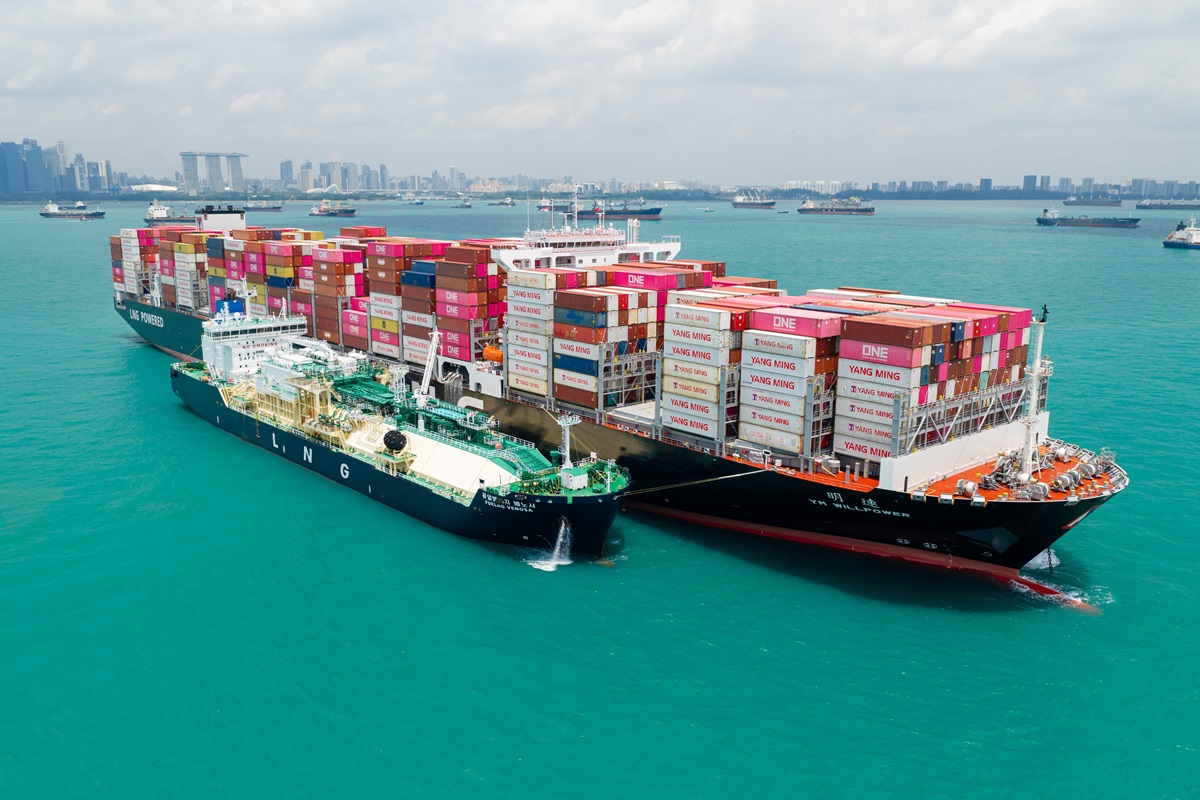 Yang Ming’s "YM Willpower" Completes Historic First LNG Bunkering in ...